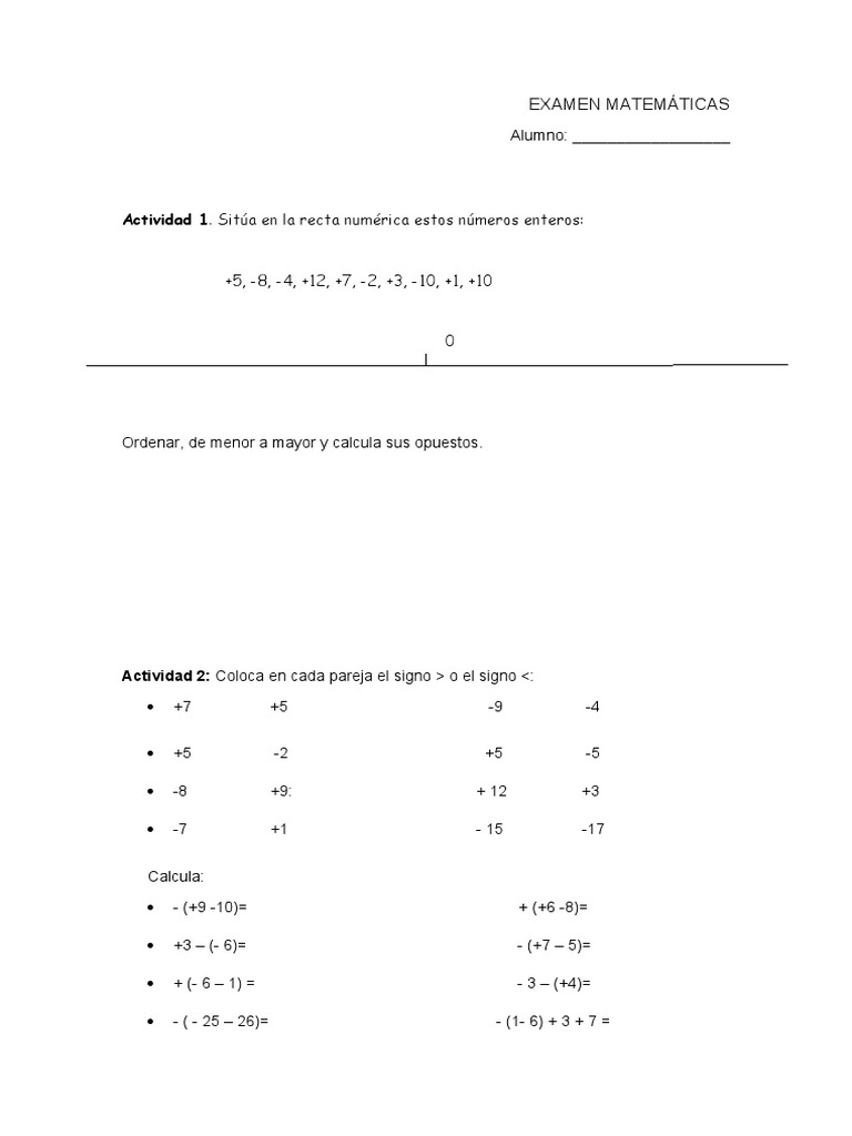Examen 2 | PDF | Matemáticas | Aritmética Examen 2 | PDF | Matemáticas | Aritmética