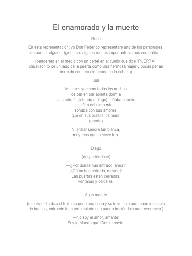 El Enamorado y La Muerte | PDF