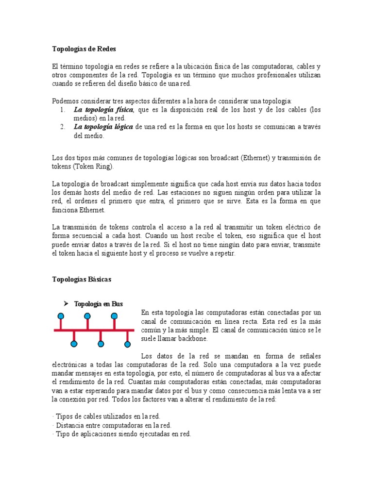 Topologías de Redes: Una Descripción General de las Principales ...