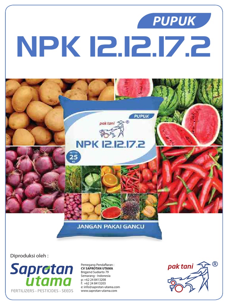 Pupuk NPK 12-12-17-2: Solusi Pertumbuhan Optimal | PDF