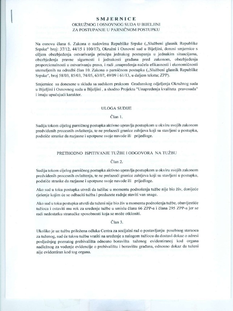 Bijeljina Smjernice | PDF