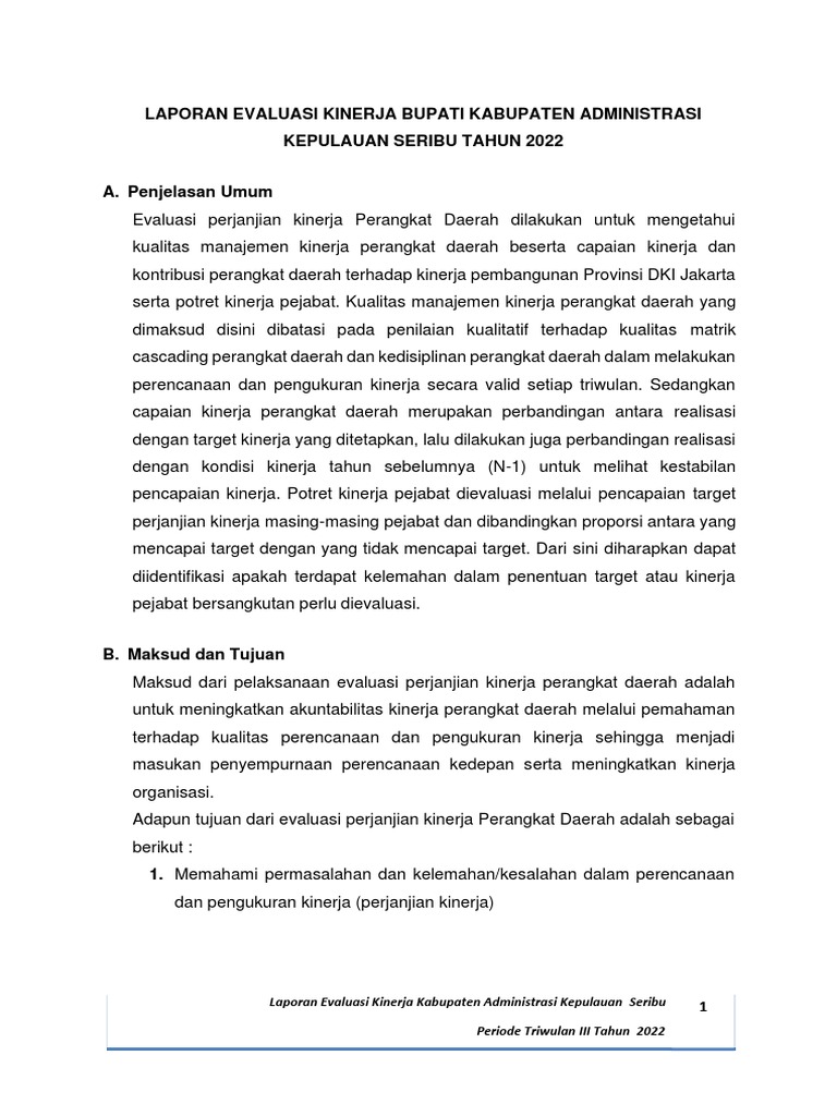 Dokumen Evaluasi Capaian Dokumen Kinerja Eselon 2, 3, 4 Dan Fungsional TW III Tahun 2022 | PDF