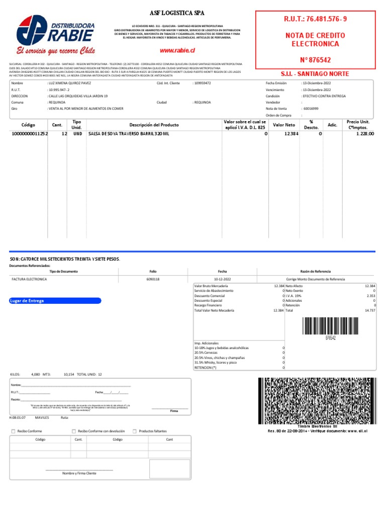 WWW - Rabie.cl: Asf Logistica Spa | PDF | Alcohol | Bebidas Fermentadas