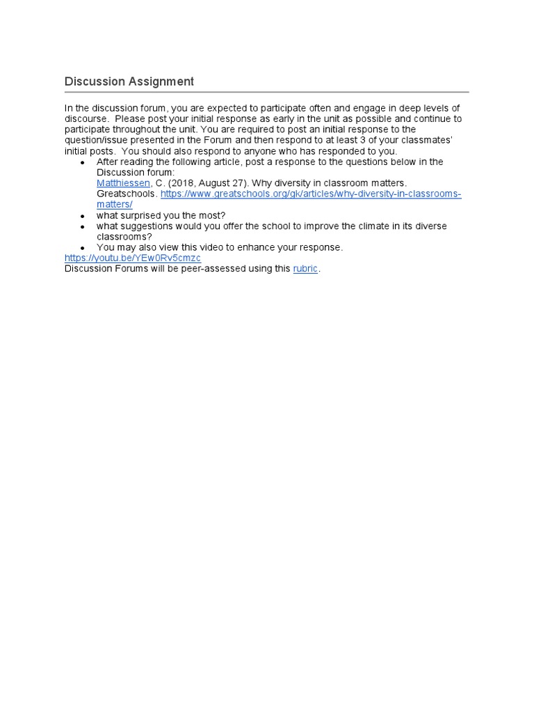 Engaging in Classroom Diversity Discussion | PDF
