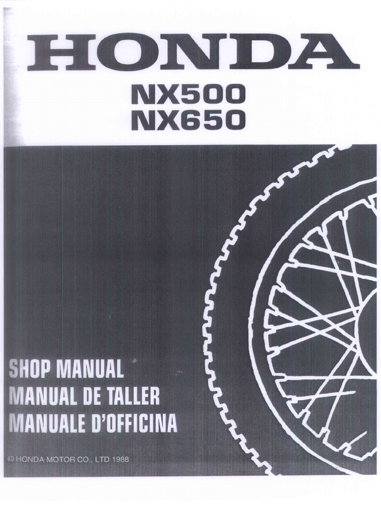 Manual Taller Oficial NX 650 | PDF