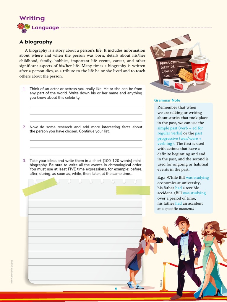 Key Life Events in Biographies | PDF | Linguistics | Grammar