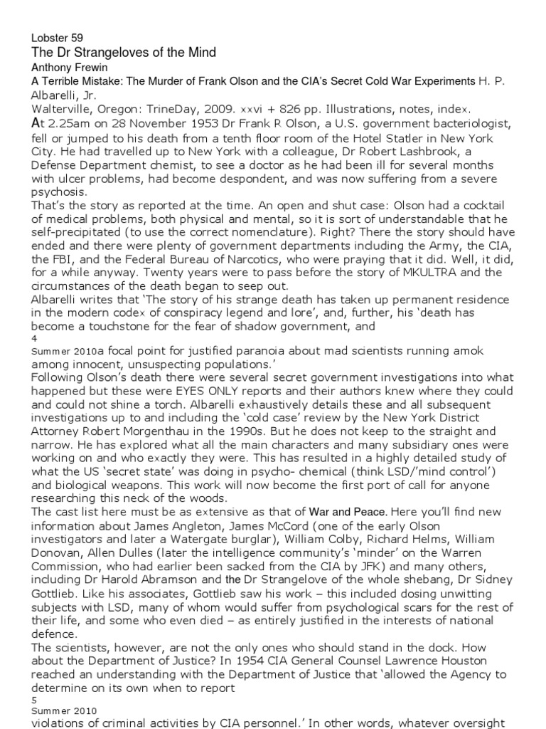 Lobster59 - Review - A Terrible Mistake - Anthony Frewin | PDF ...