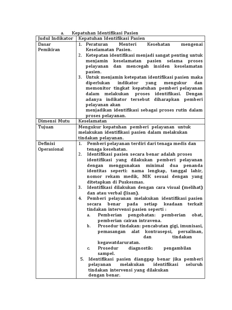Kepatuhan Identifikasi Pasien 2021 | PDF | Kesehatan Holistik | Sains ...