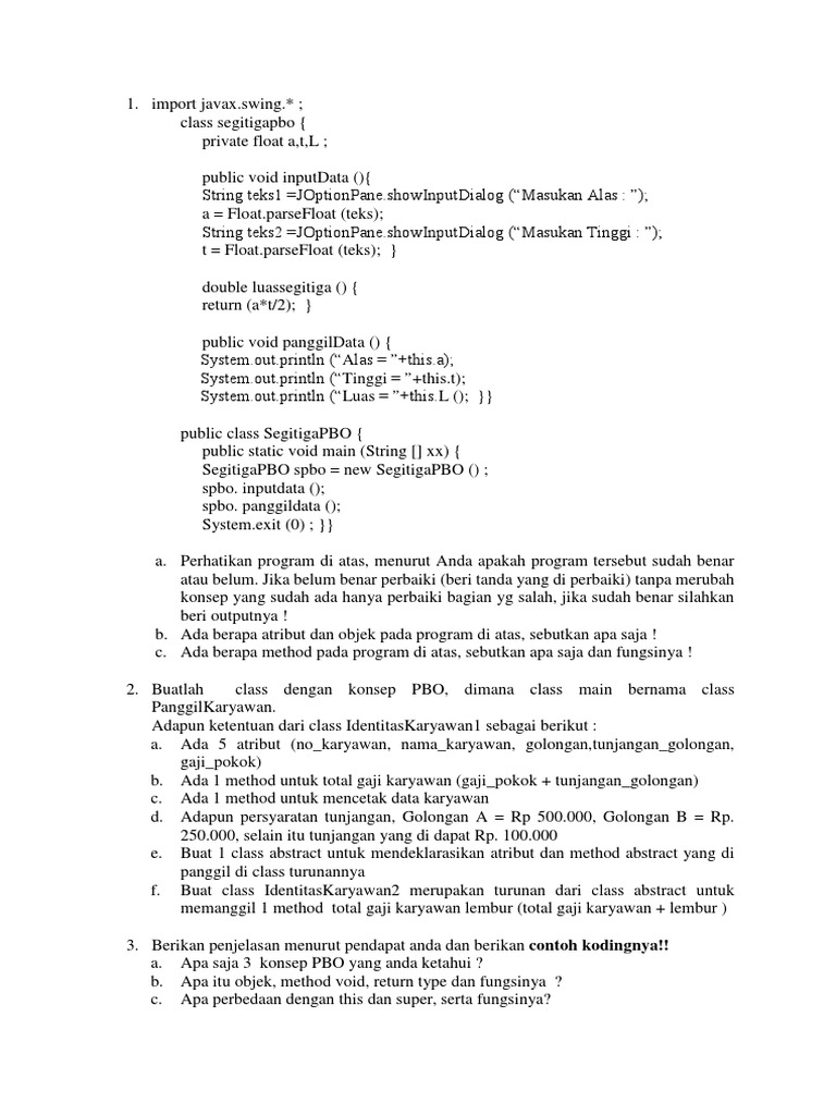 Kuis Akhir PBO 2 | PDF