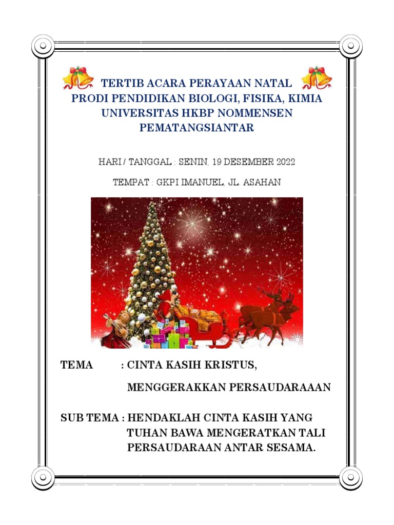 Natal Prodi Sains HKBP Nommensen | PDF