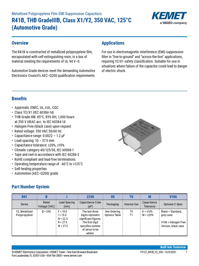 R41B Series DS | PDF | Soldering | Capacitor