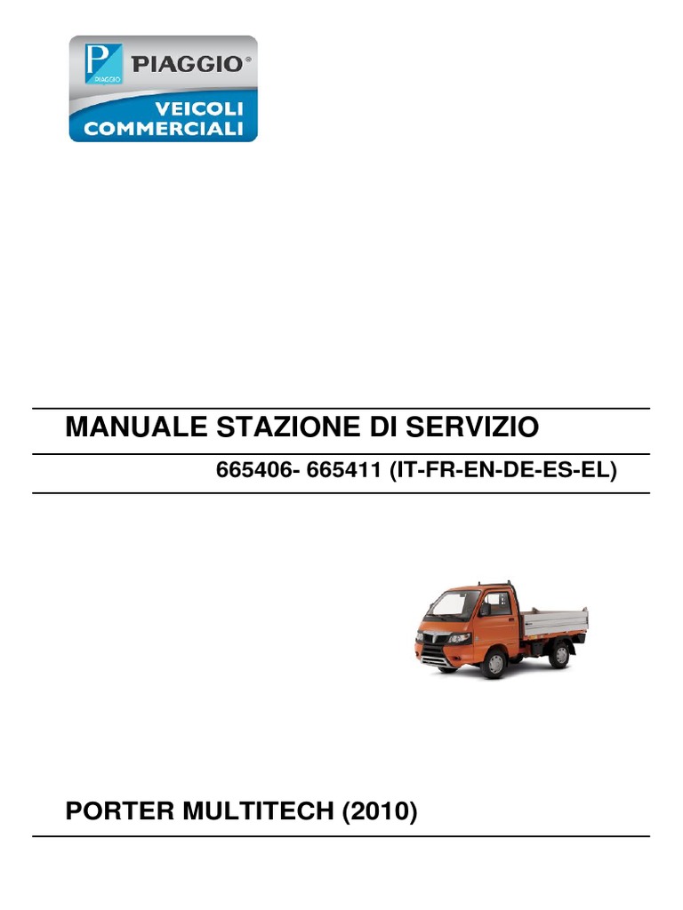 Manual de Taller Porter Multitech GLP (2010) | PDF | Tracción en las cuatro ruedas | Sistema de ...