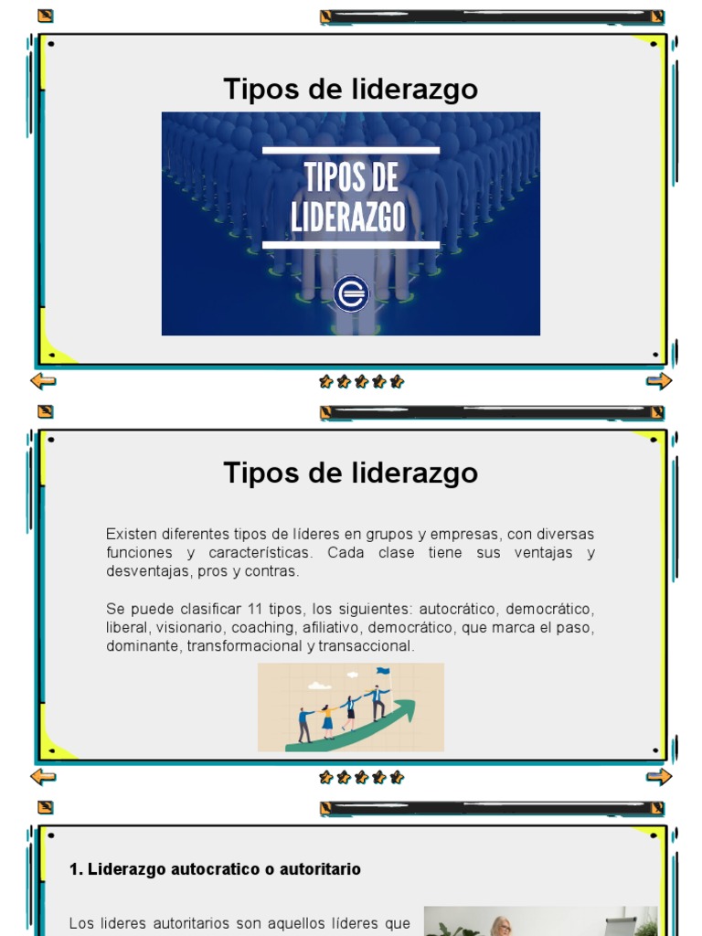 Tipos De Liderazgo Y Sus Características Pdf Liderazgo Sicología