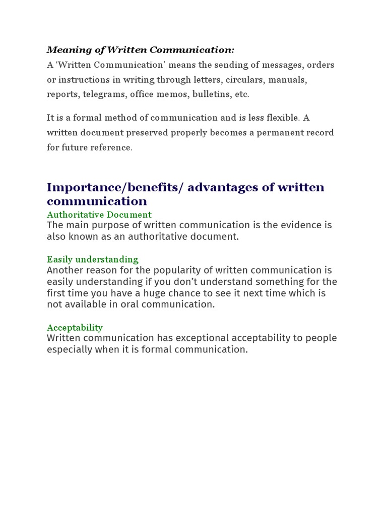 Written Communication | PDF | Communication | Writing