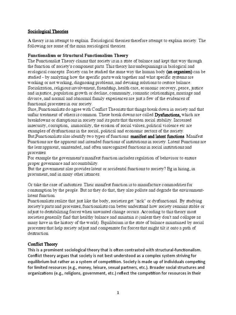 Sociological Theories | PDF | Feminism | Gender Studies