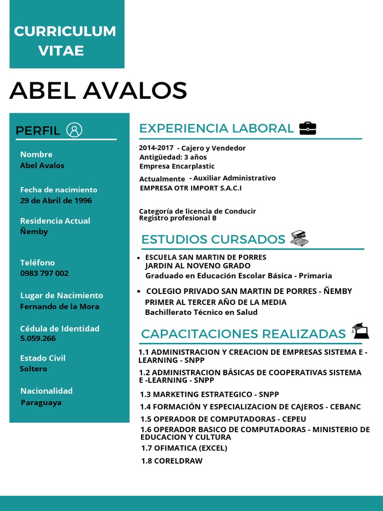 Currículum de Abel Avalos | PDF