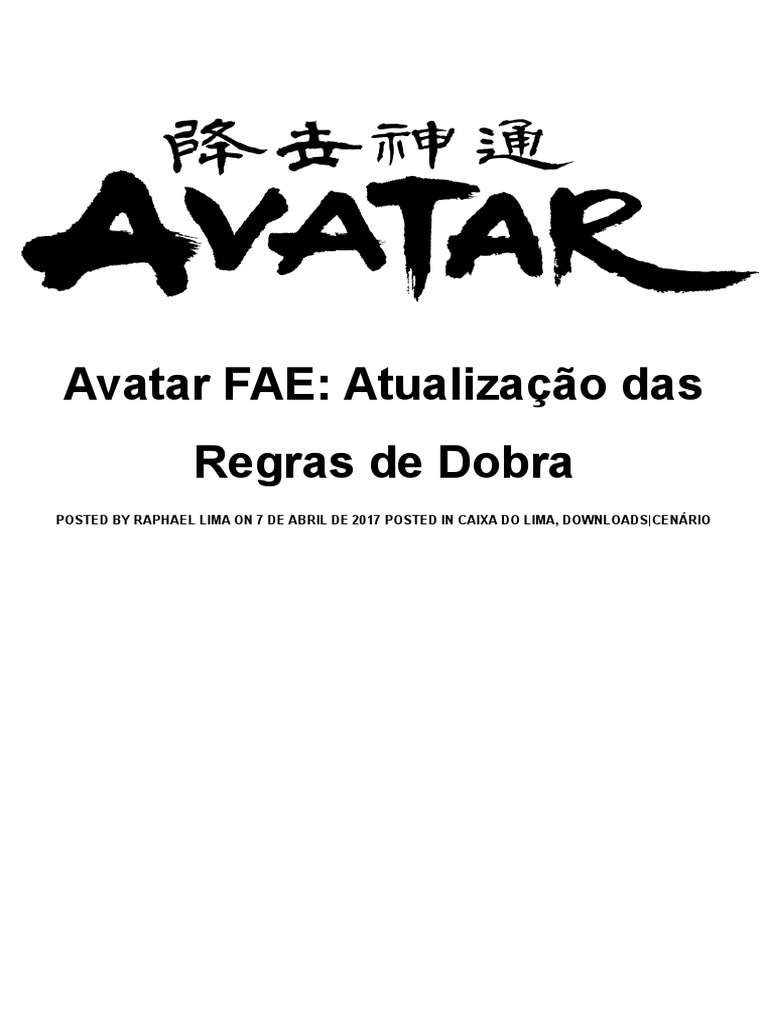 FAE Avatar Atualização | PDF
