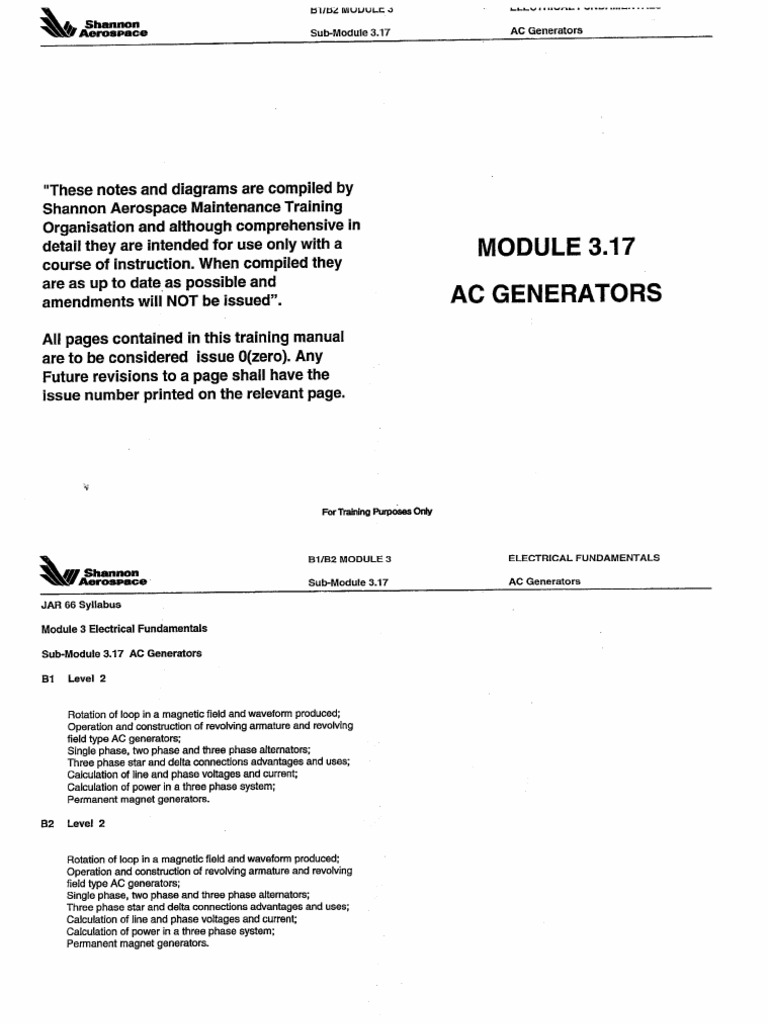 Construction and Principle of Operation of AC Synchronous Generators | PDF