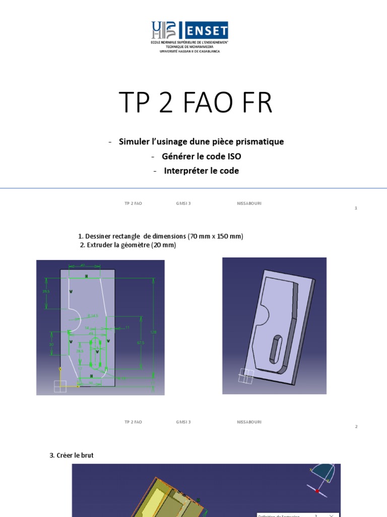 Usinage et Génération de Code ISO FAO | PDF | Technologie et ingénierie