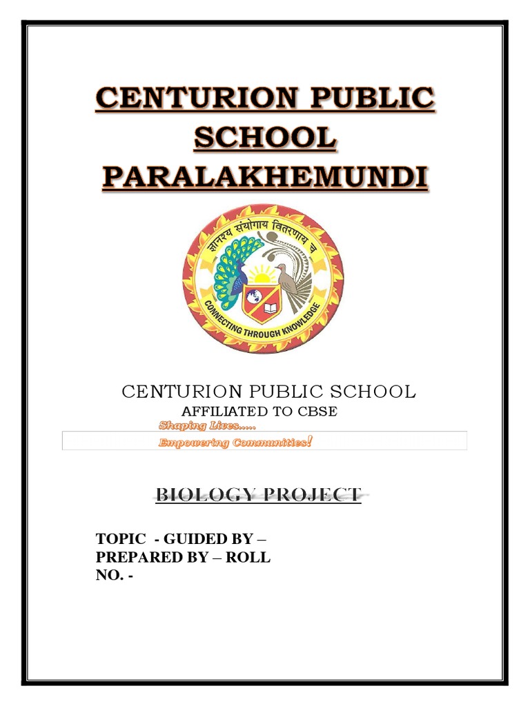 Class XII Biology Project Certification | PDF | Career & Growth