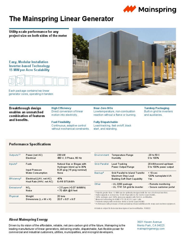MSE Datasheet - 2022 - r30022 | PDF | Electrical Grid | Electric Generator