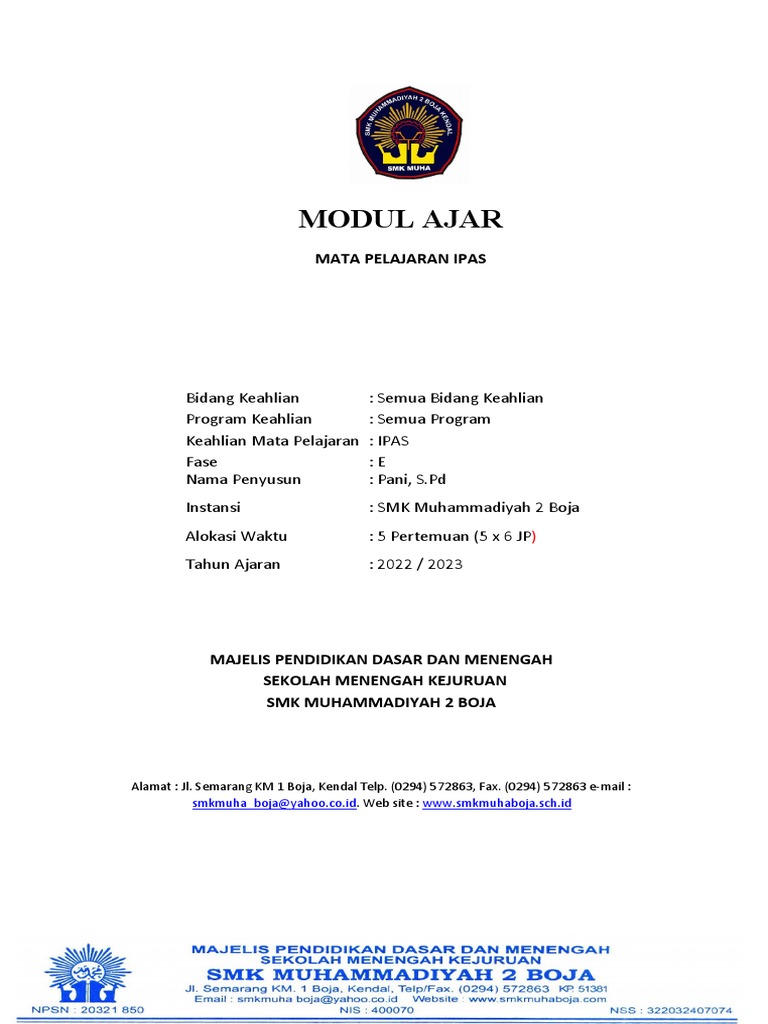 Modul Ajar Makhluk Hidup Dan Lingkungannya IPAS | PDF Modul Ajar Makhluk Hidup Dan Lingkungannya IPAS | PDF