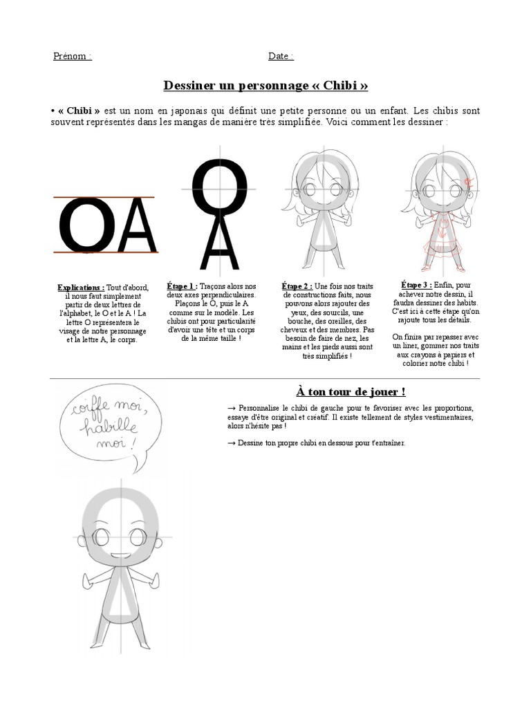 Guide de Dessin de Personnages Chibi | PDF