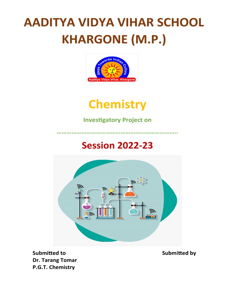 Class 12 Investigatory Project Front Pages | PDF Class 12 Investigatory Project Front Pages | PDF