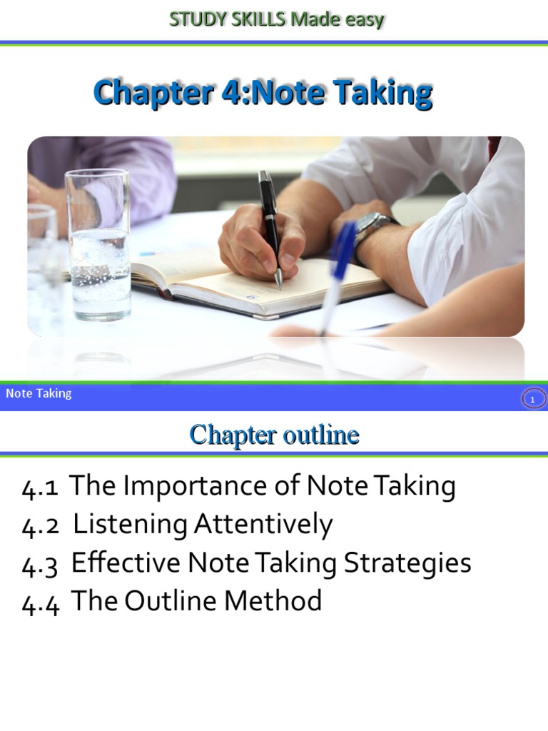 Chapter 4 Note Taking | PDF | Study Skills | Lecture
