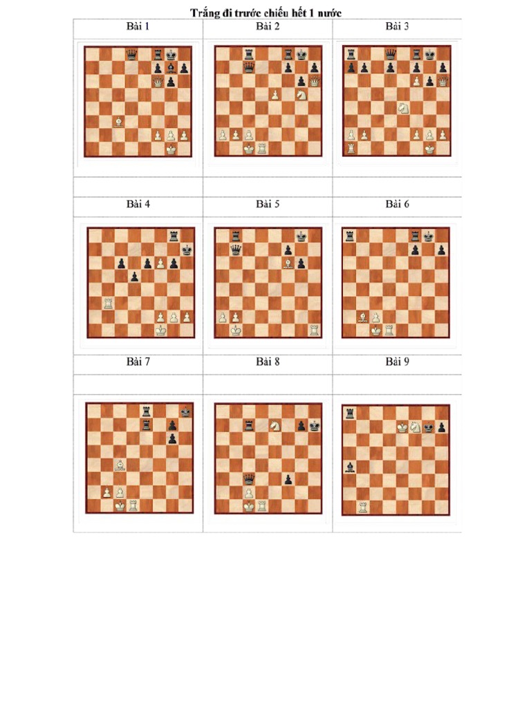 bài tập cờ vua 1 | PDF