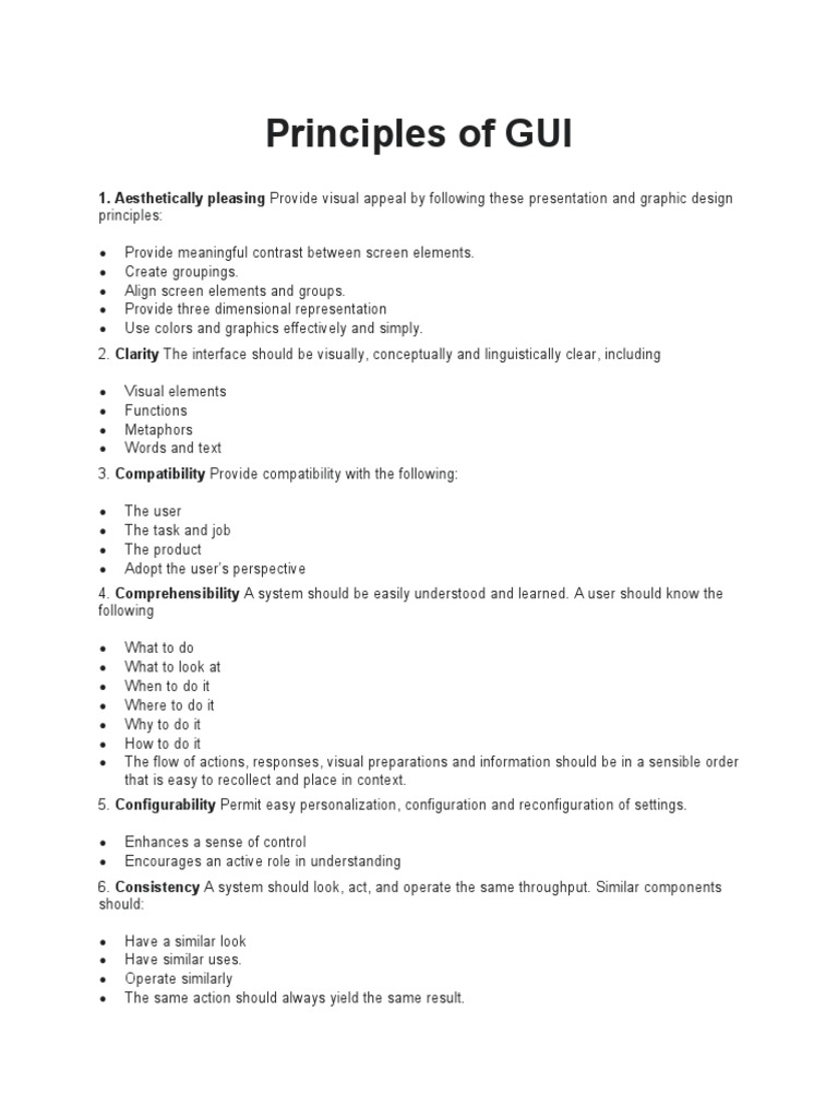 Principles of GUI | PDF | Graphical User Interfaces | Habits