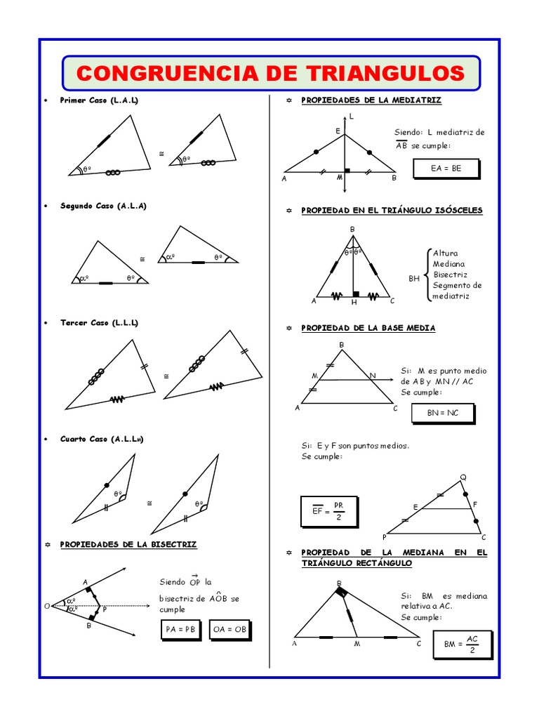 Congruencia de Triangulos | PDF | Triángulo | Formas geométricas