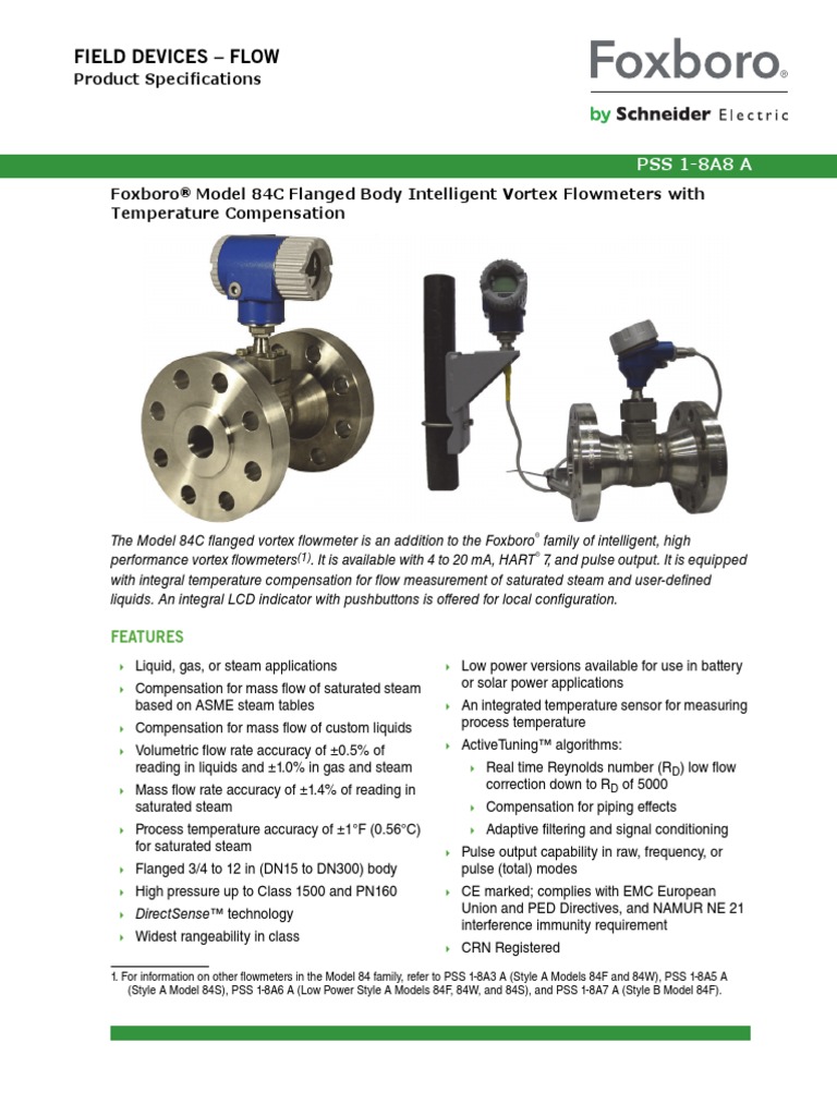 84CF Product Specifications | PDF | Flow Measurement | Power Supply