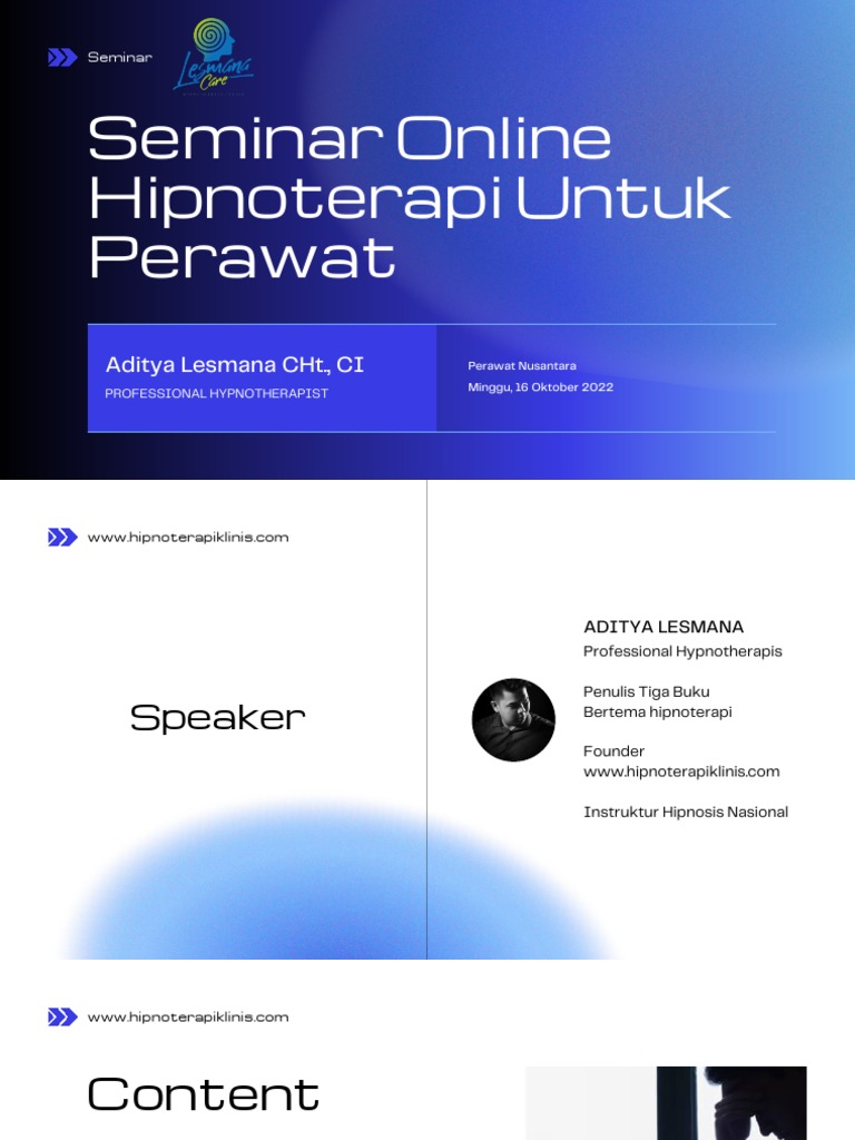 Hipnoterapi Untuk Perawat | PDF
