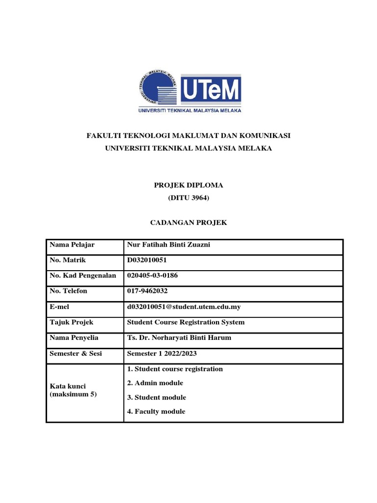 COURSE REGISTRATION SYSTEM PROPOSAL | PDF | Databases | Password