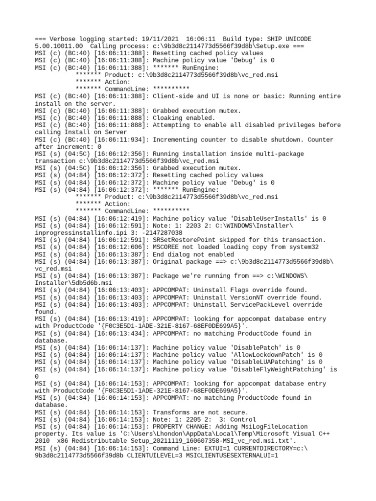 Microsoft Visual C++ 2010 x86 Redistributable Setup - 20211119 ...
