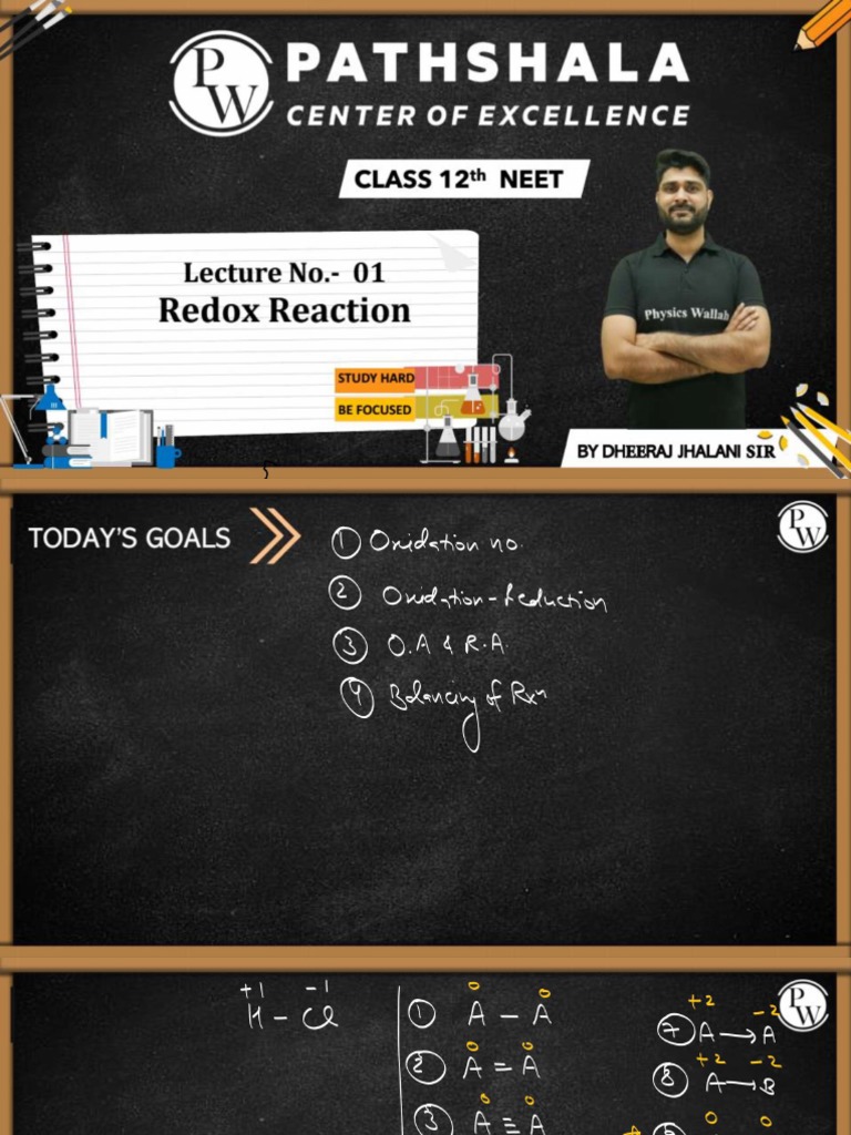 Revision (Redox Reaction-01) - Class Notes - (Pathshala 12th NEET 2023 ...