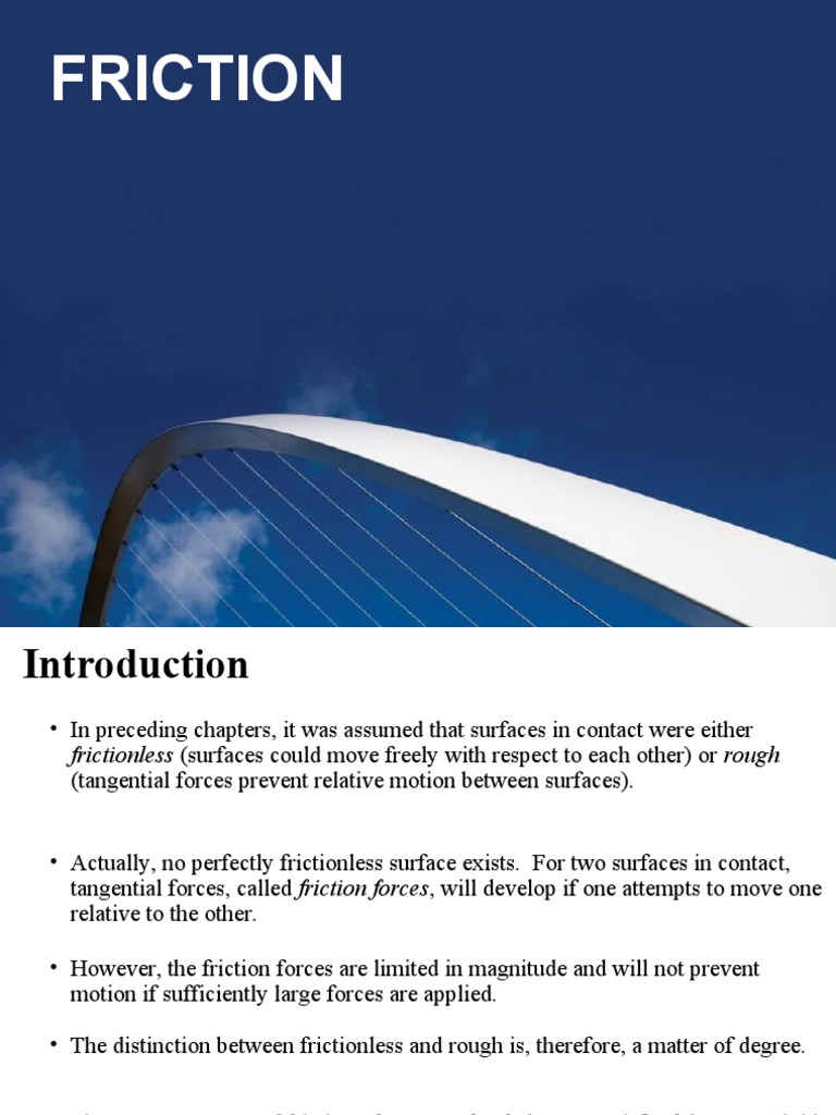 Friction - Class Presentation | PDF | Friction | Force