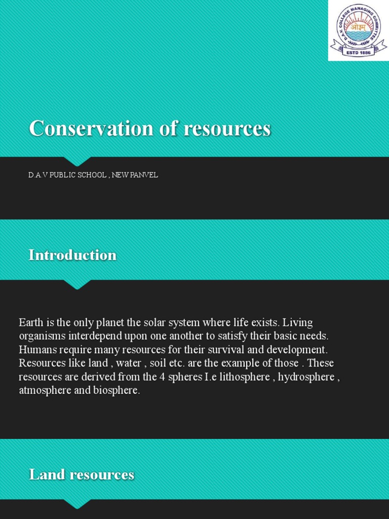 Conservation of Resources D.A.V. | PDF | Agriculture | Soil