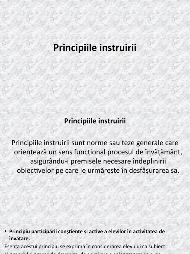 5.2. Principiile Instruirii | PDF