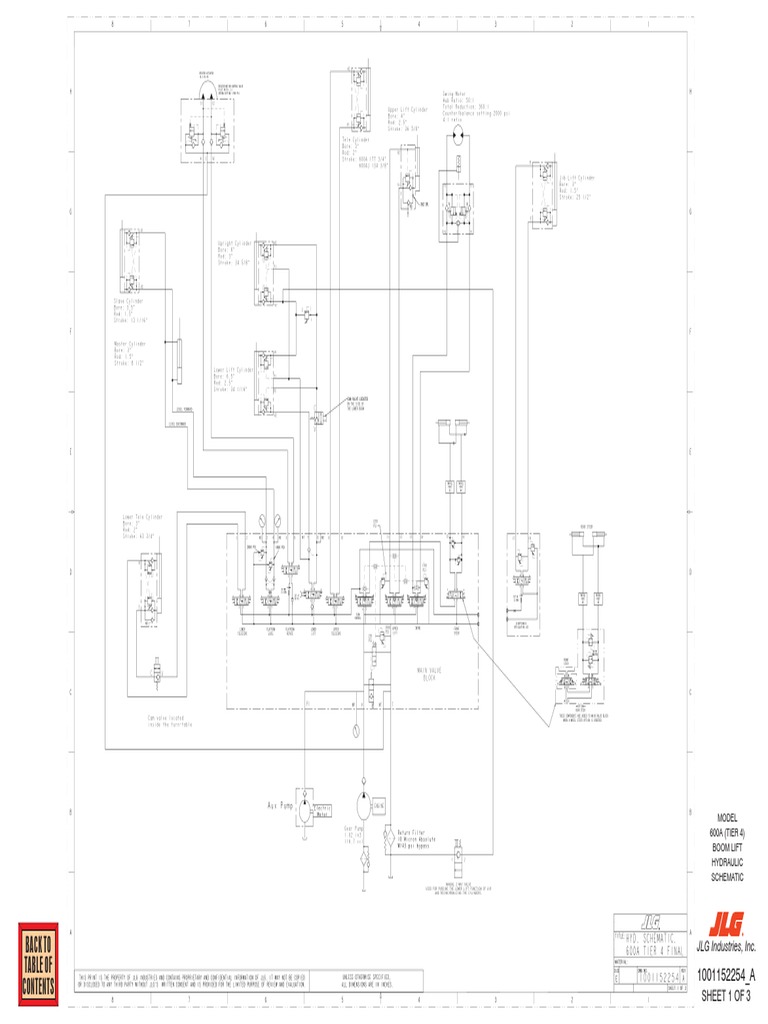 Model 600a (Tier 4) Boom Lift Hydraulic Schematic | PDF