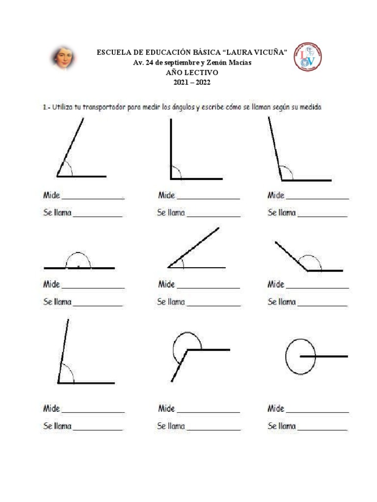 Actividad de Los Ángulos | PDF