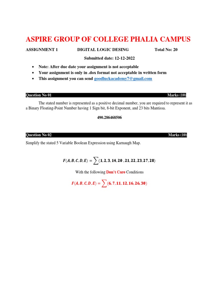 Assignment1 DLD | PDF