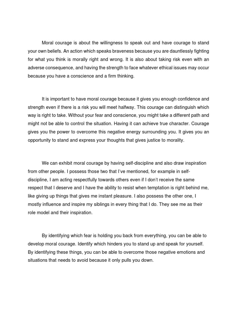 Understanding Moral Courage and Its Importance | PDF | Career & Growth ...