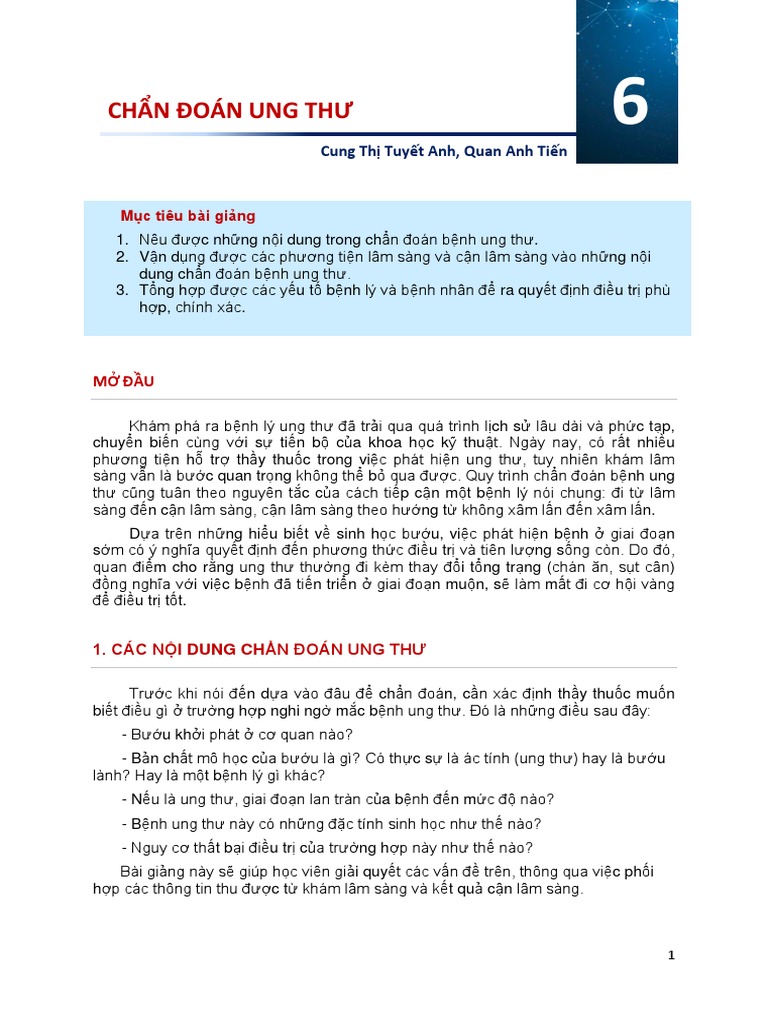 Chẩn Đoán Ung Thư-Y5 | PDF