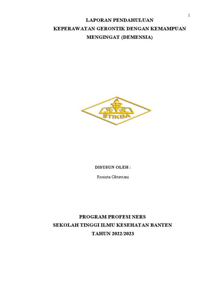 LP Gerontik Kemampuan Mengingat - Rosinta Oktaviani | PDF