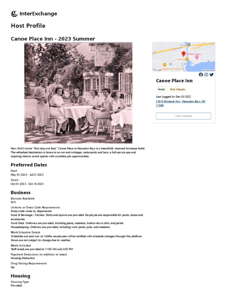 Canoe Place Inn | Download Free PDF | Waiting Staff | Restaurants