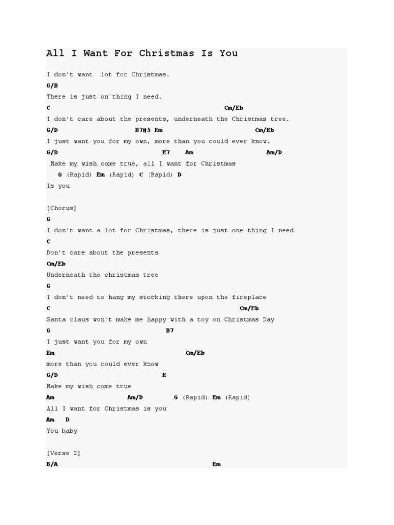 All I Want For Christmas Is You | PDF
