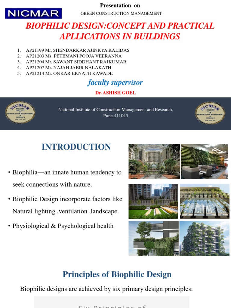 Biophilic Design Final | PDF | Natural Environment | Nature