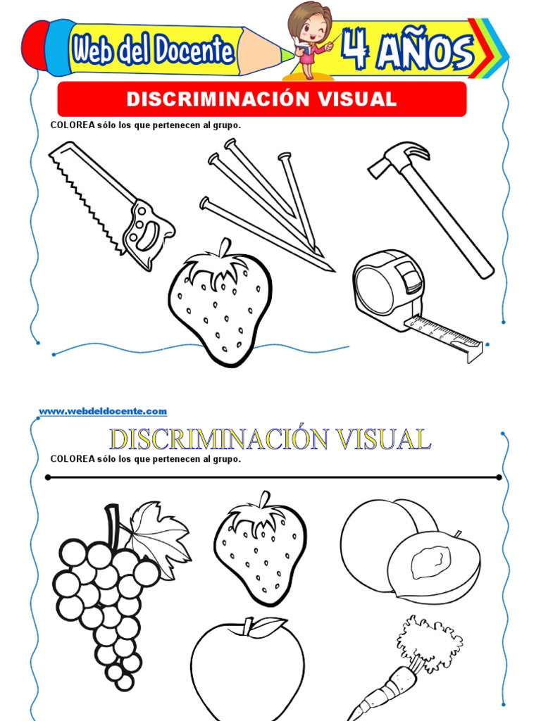 Actividades de Discriminación Visual para Niños de 4 Años | PDF